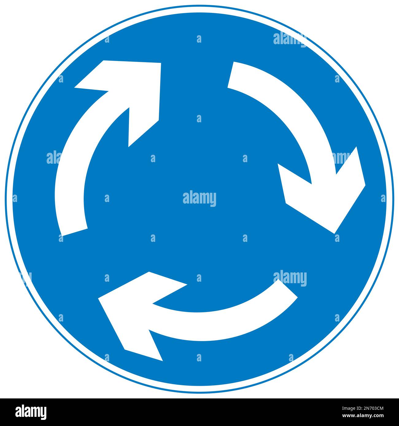 Mini roundabout British road sign Stock Photo - Alamy