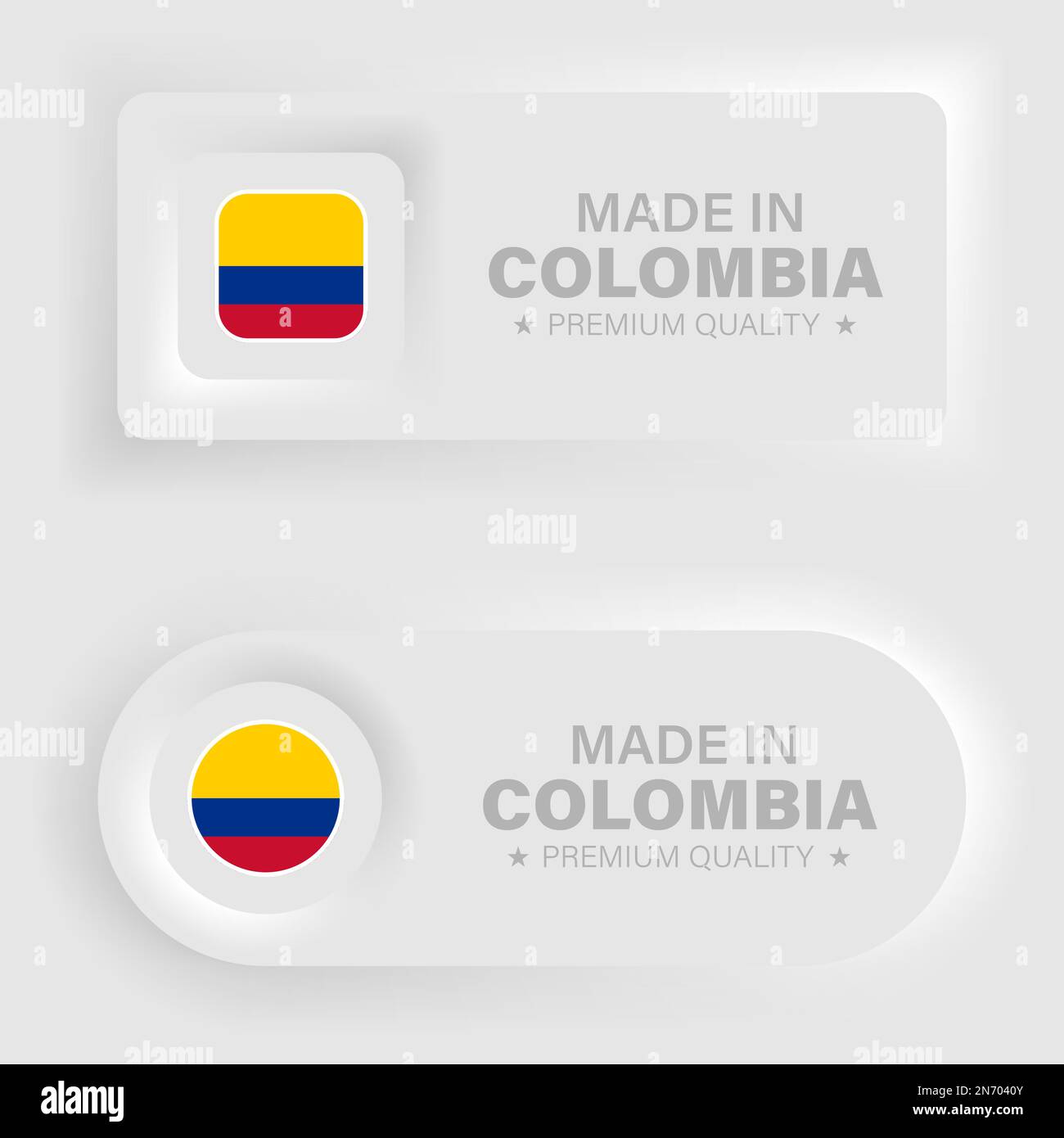 Colombia made in badge hi-res stock photography and images - Alamy
