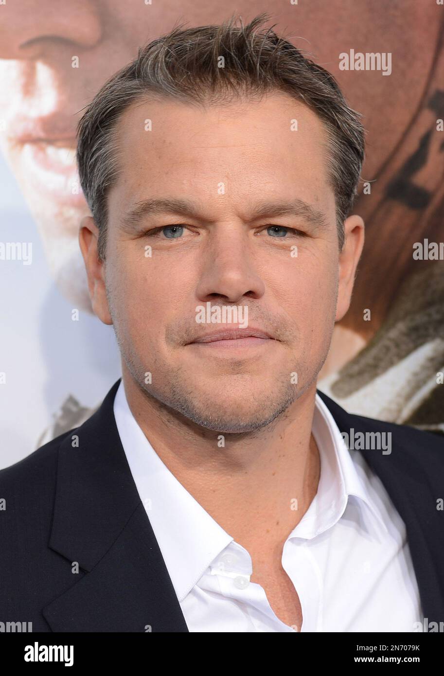 Actor Matt Damon arrives at the world premiere of "Elysium" at the ...