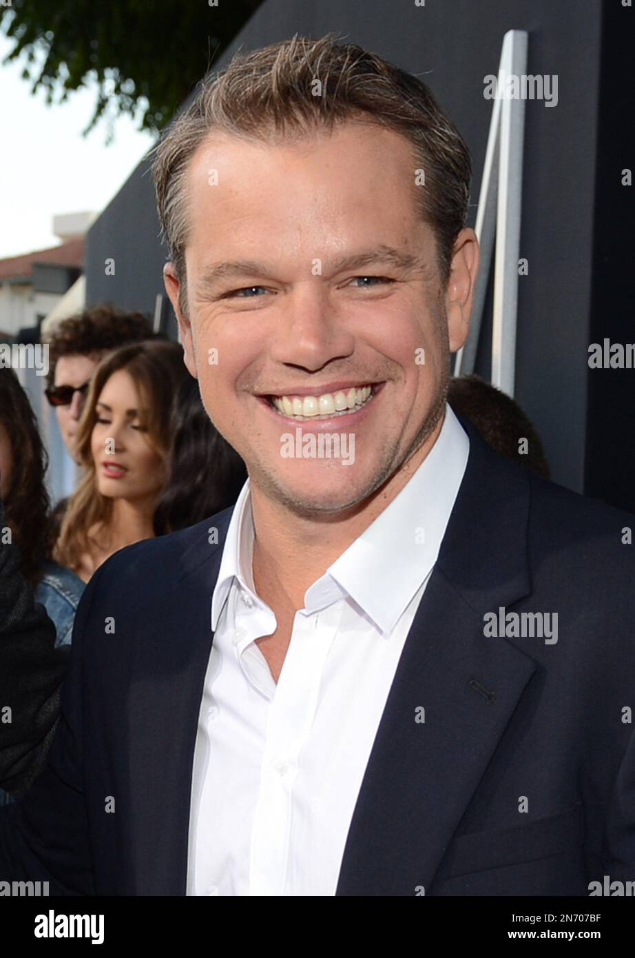 Actor Matt Damon arrives at the world premiere of "Elysium" at the ...