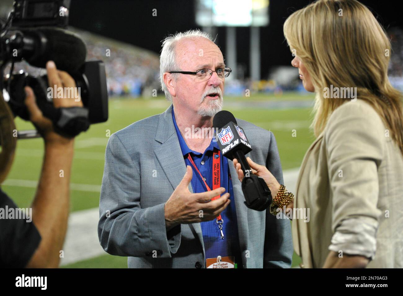 Pro Football Hall of Fame vice president Joe Horrigan is interviewed ...