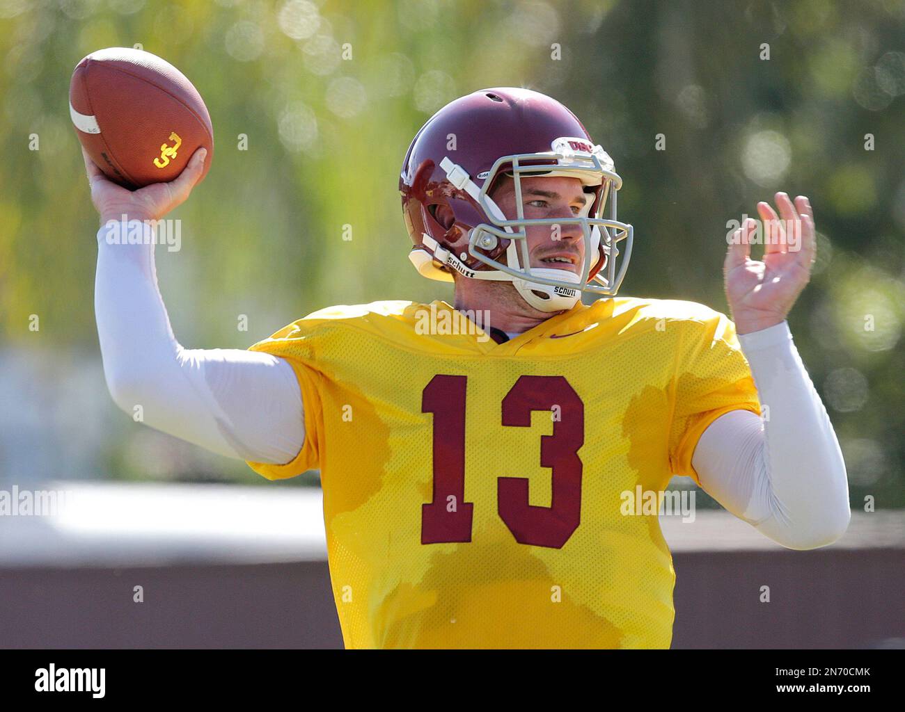 Southern California quarterback Max Wittek throws the ball during NCAA ...