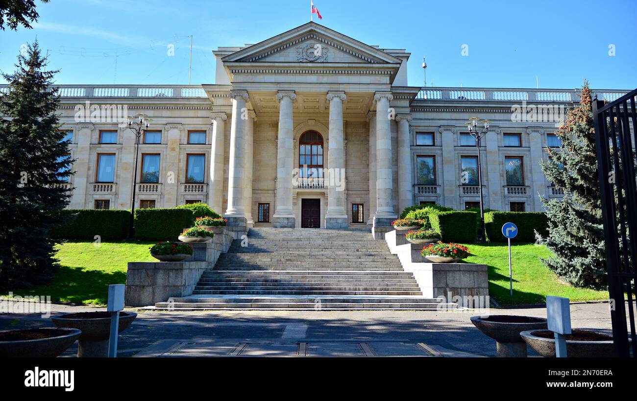 Warsaw, Poland. 5 October 2020. The building of Embassy of the Russian ...