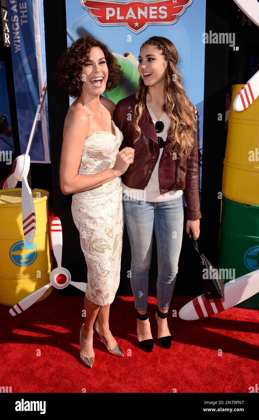 Actress Teri Hatcher, right, and her daughter Emerson Hatcher arrive on ...