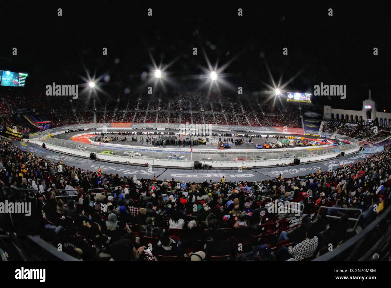 An overall view of the Los Angeles Coliseum during the Busch Light ...