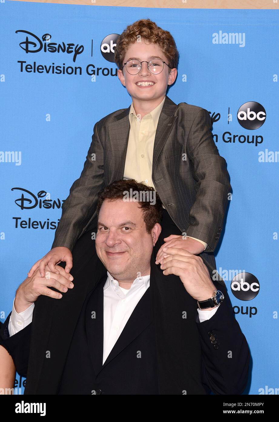 From left to right, actor Jeff Garlin and actor Sean Gaimbrone arrive ...