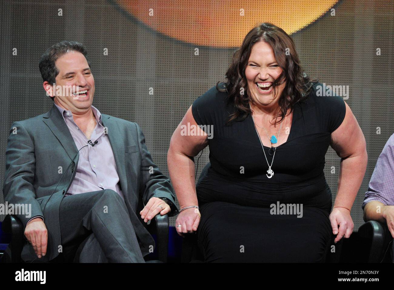 Producer David Zabel (L) and actress Lorraine Bruce attend the Disney ...