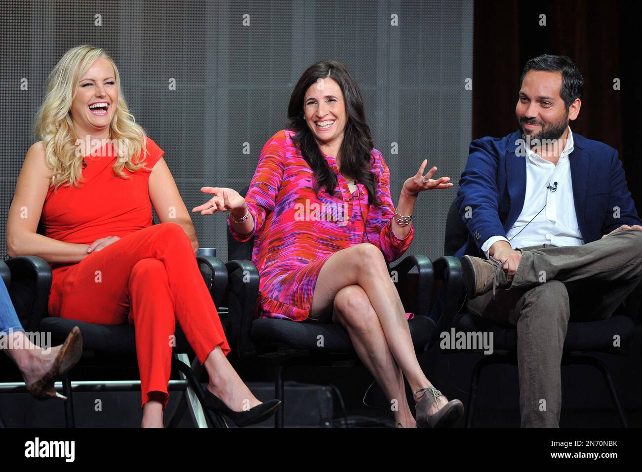 "Trophy Wife" cast and crew (L-R): Actors Malin Akerman and Michaela ...