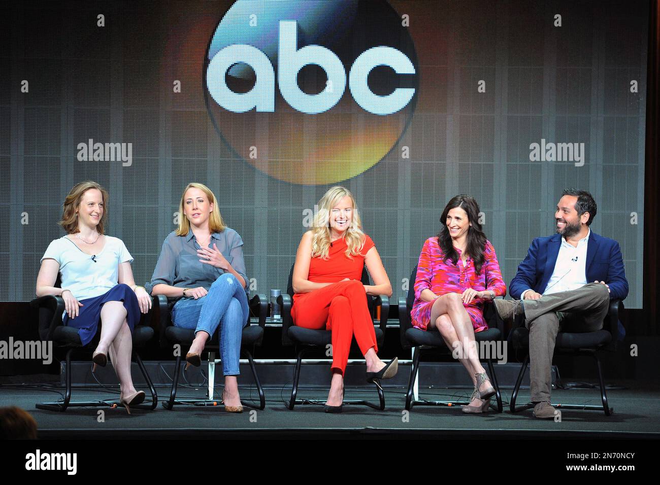 "Trophy Wife" cast and crew (L-R): Producers Emily Halpern and Sarah ...