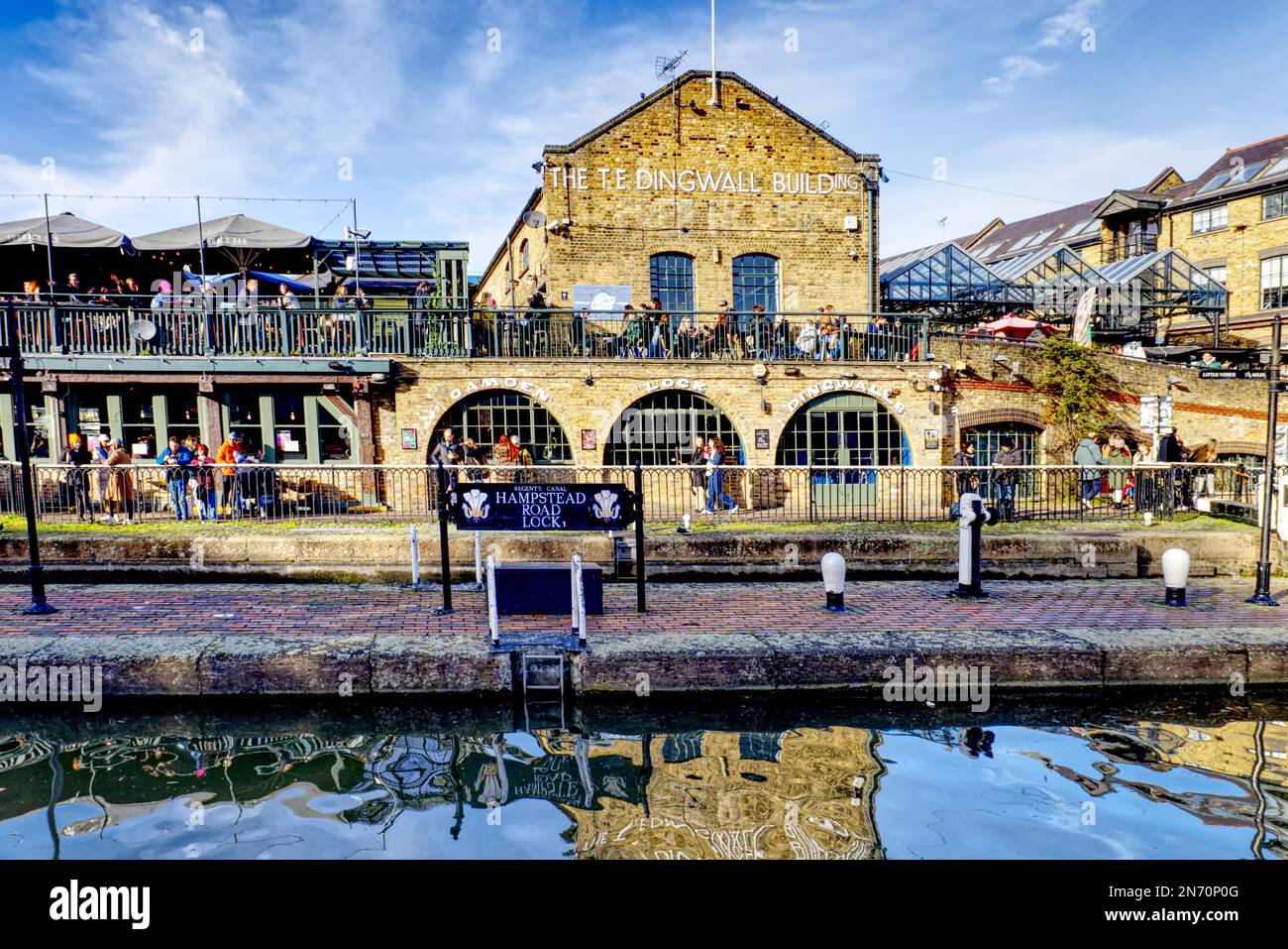 London, England, UK - People thronging around Dingwalls building ...