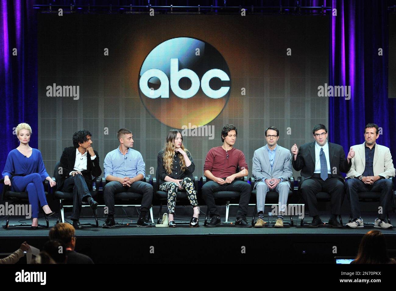 Cast and crew of "Once Upon A Time In Wonderland" (L R): Emma Rigby ...