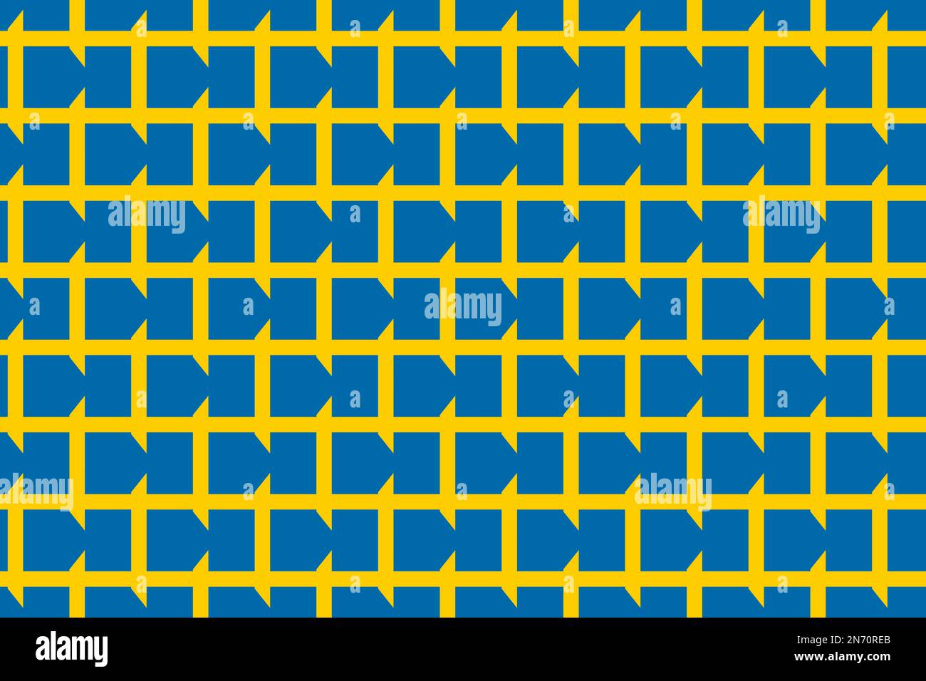 Geometric pattern in the colors of the national flag of Sweden. The ...