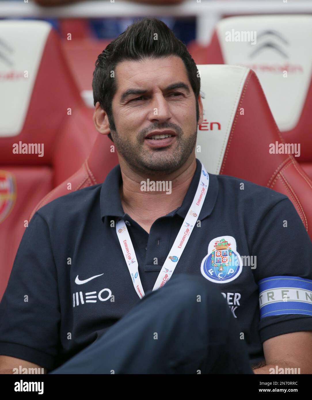 Porto's soccer team coach Paulo Fonseca waits in the technical area for ...