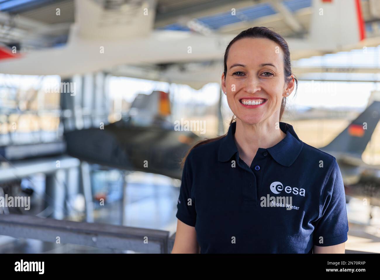 MUNICH, GERMANY - FEBRUARY 8, 2023: German fighter pilot Nicola Winter ...
