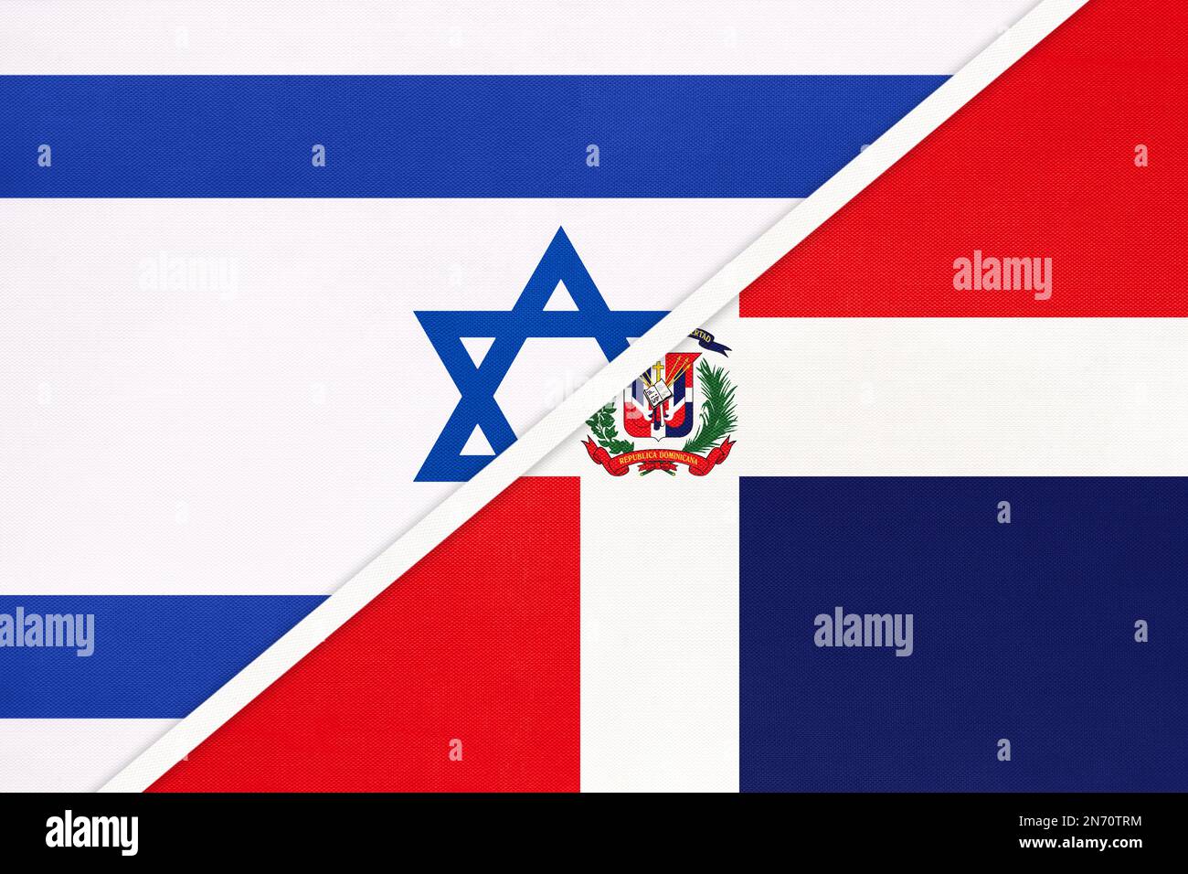 Israel and Dominican Republic, symbol of country. Israeli national ...