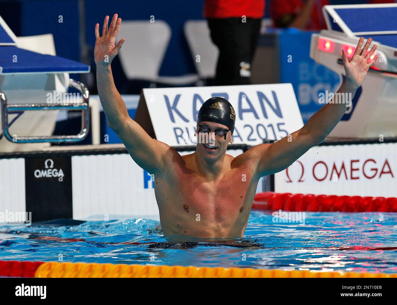 Brazil's Cesar Cielo Filho celebrates after winning the gold medal in ...