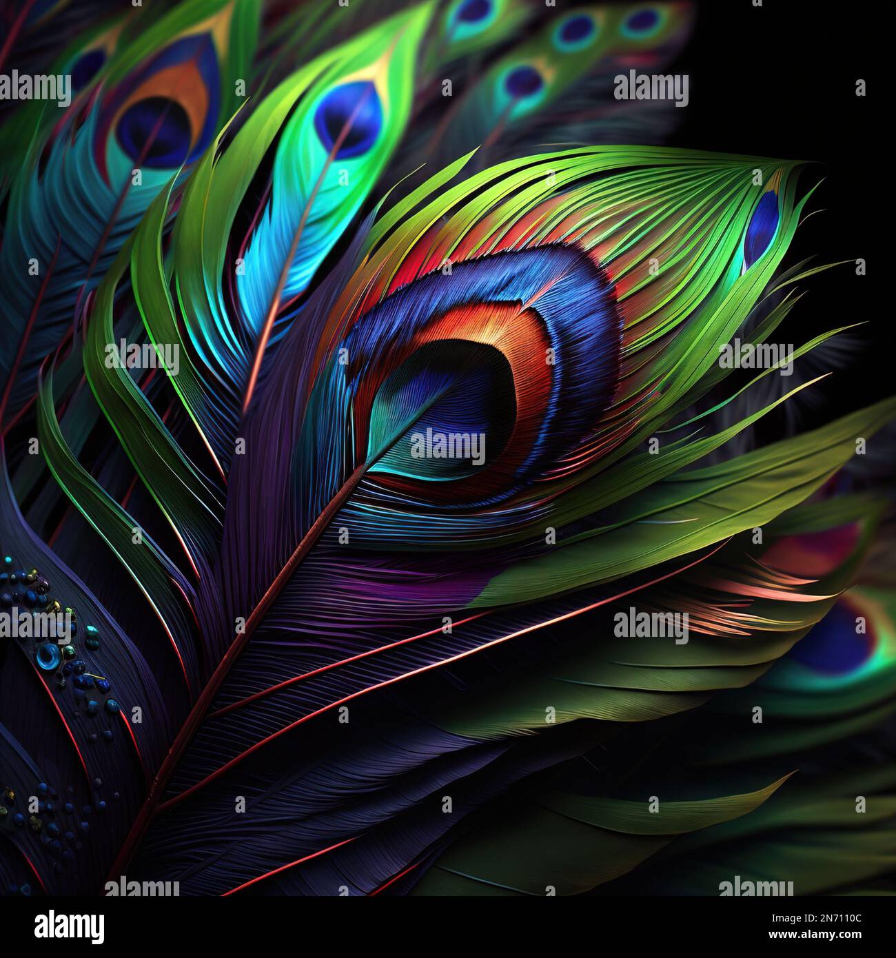 Peacock feather boa hi-res stock photography and images - Alamy