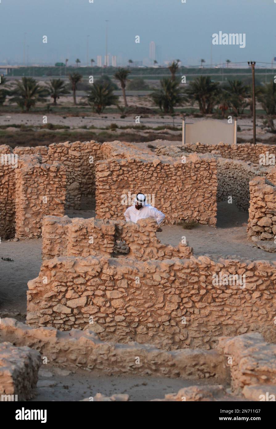 In this picture taken July 8, 2013, Bahraini archaeologist Abdul Aziz ...