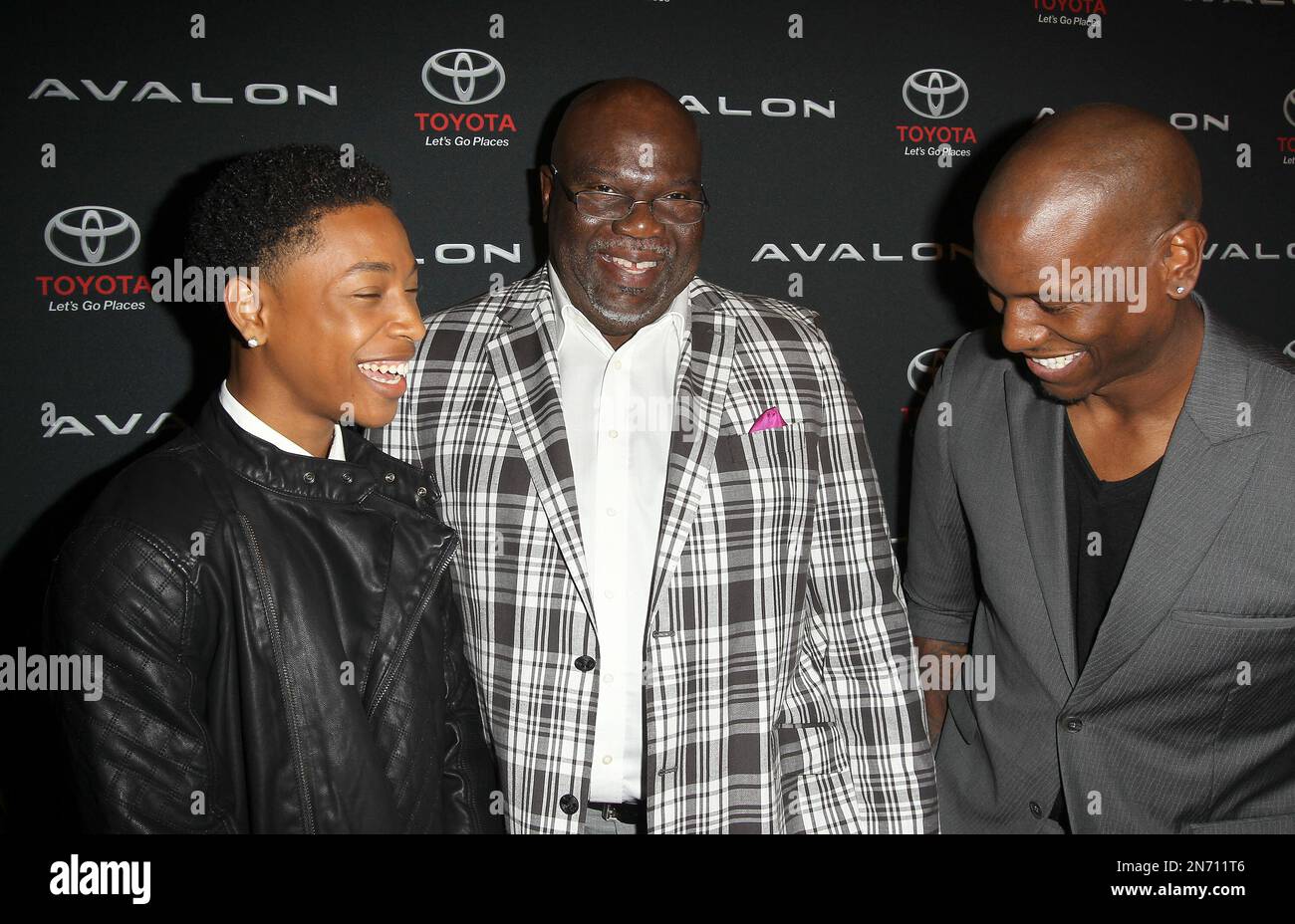 Actor Jacob Latimore left, Bishop TD Jakes and actor Tyrese Gibson ...