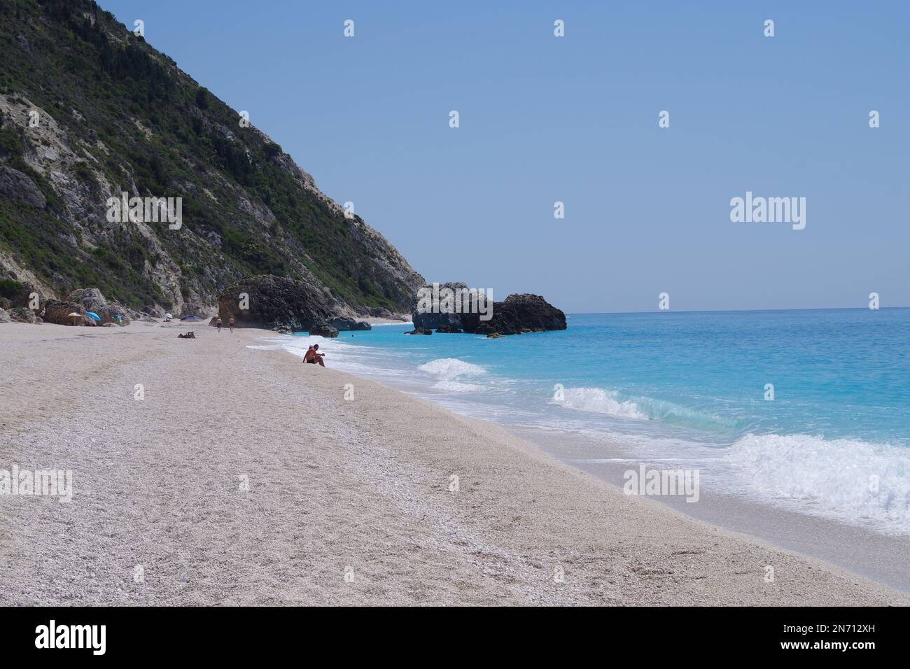 Megali Petra beach, Kalamitsi, Lefkada, Greece Stock Photo - Alamy