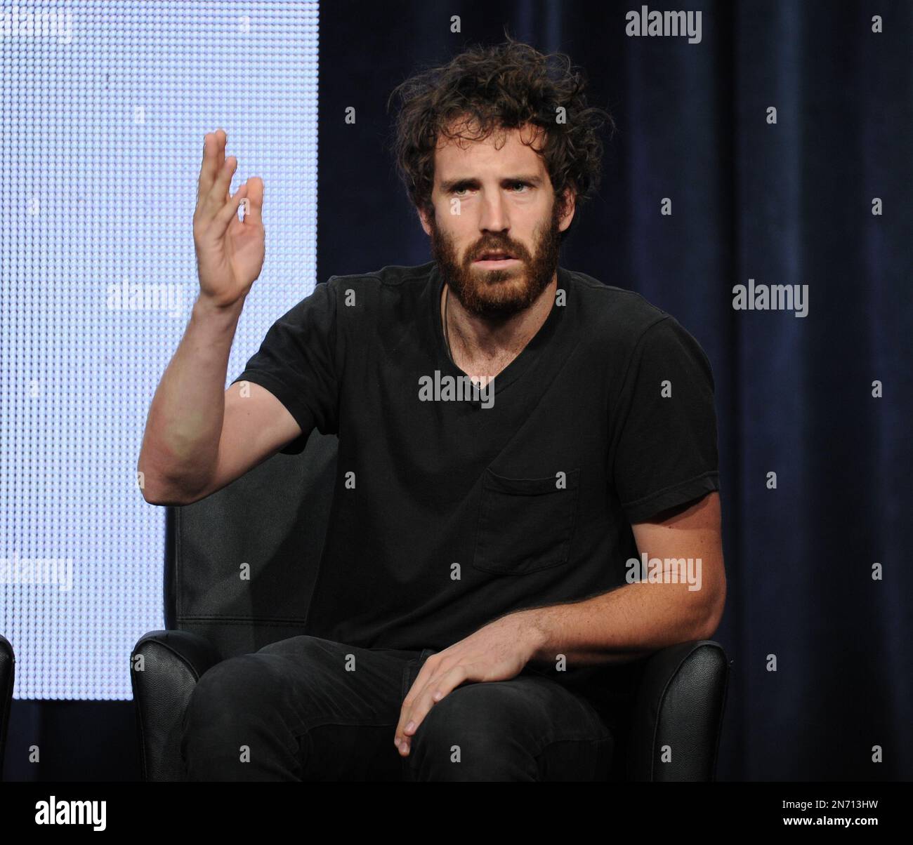 Actor Thomas M. Wright participates in "The Bridge" panel at the FX ...