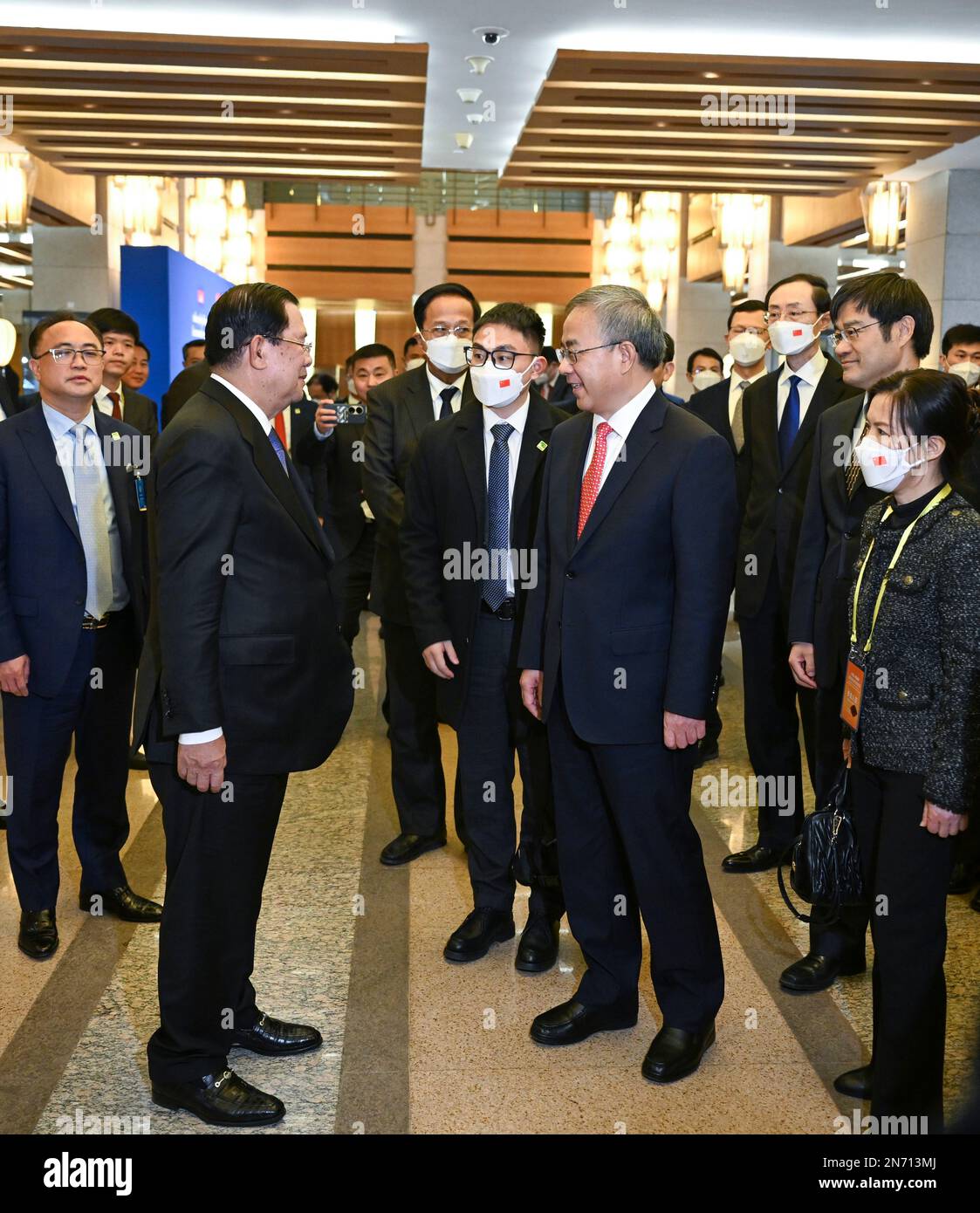 Beijing, China. 10th Feb, 2023. Chinese Vice Premier Hu Chunhua and ...