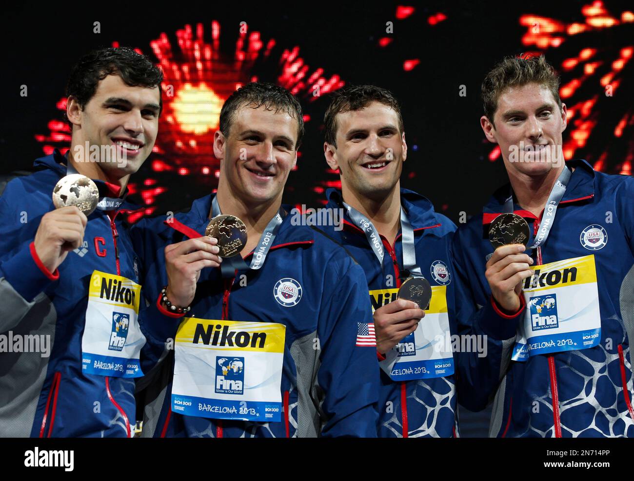 The gold medal winning United States team from left: Ricky Berens, Ryan ...