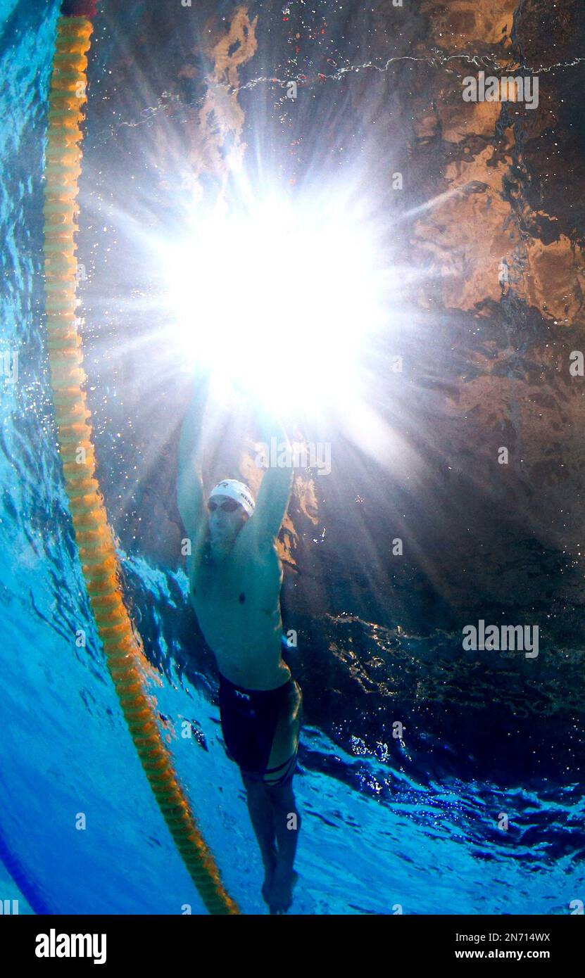 The United States' Ricky Berens anchors the US team to the gold medal ...