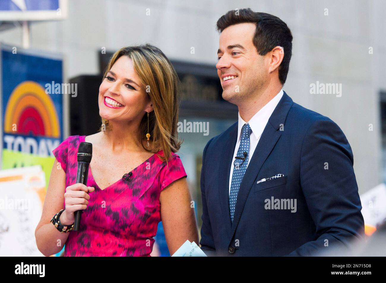 Savannah Guthrie and Carson Daly appear on NBC's "Today" show on Friday ...
