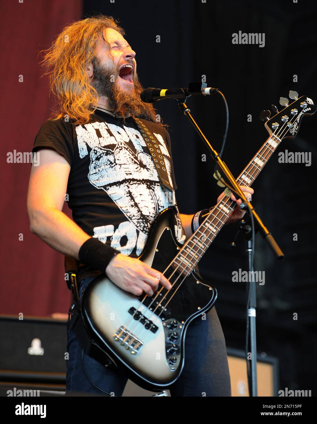 Troy Sanders of Mastodon performs during the Rockstar Energy Drink ...