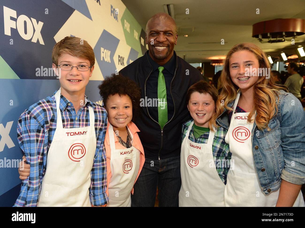 Terry Crews, center, poses with contestants on the FOX show "Master ...
