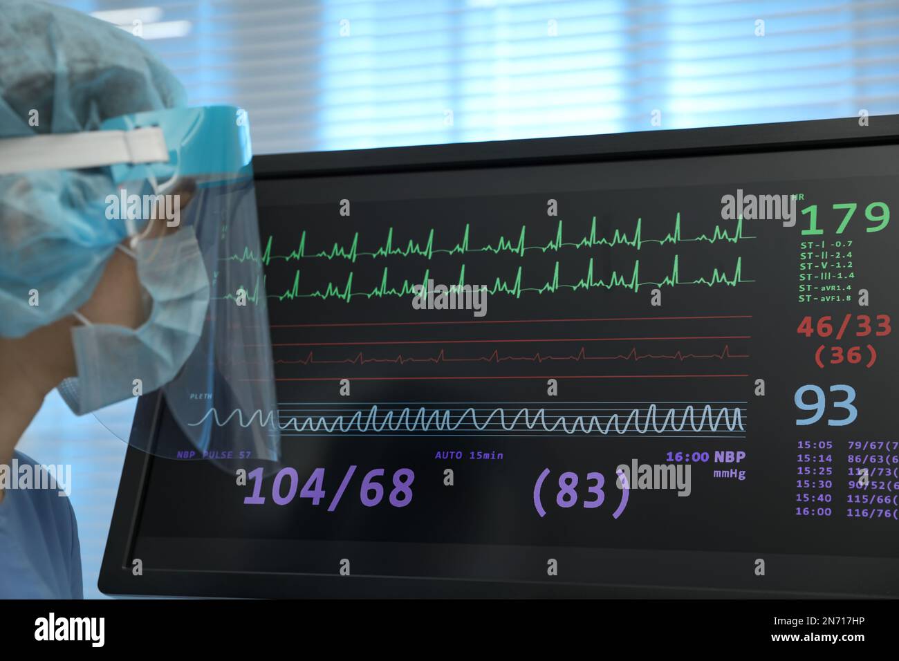 Cardiac monitor nurse hi-res stock photography and images - Alamy