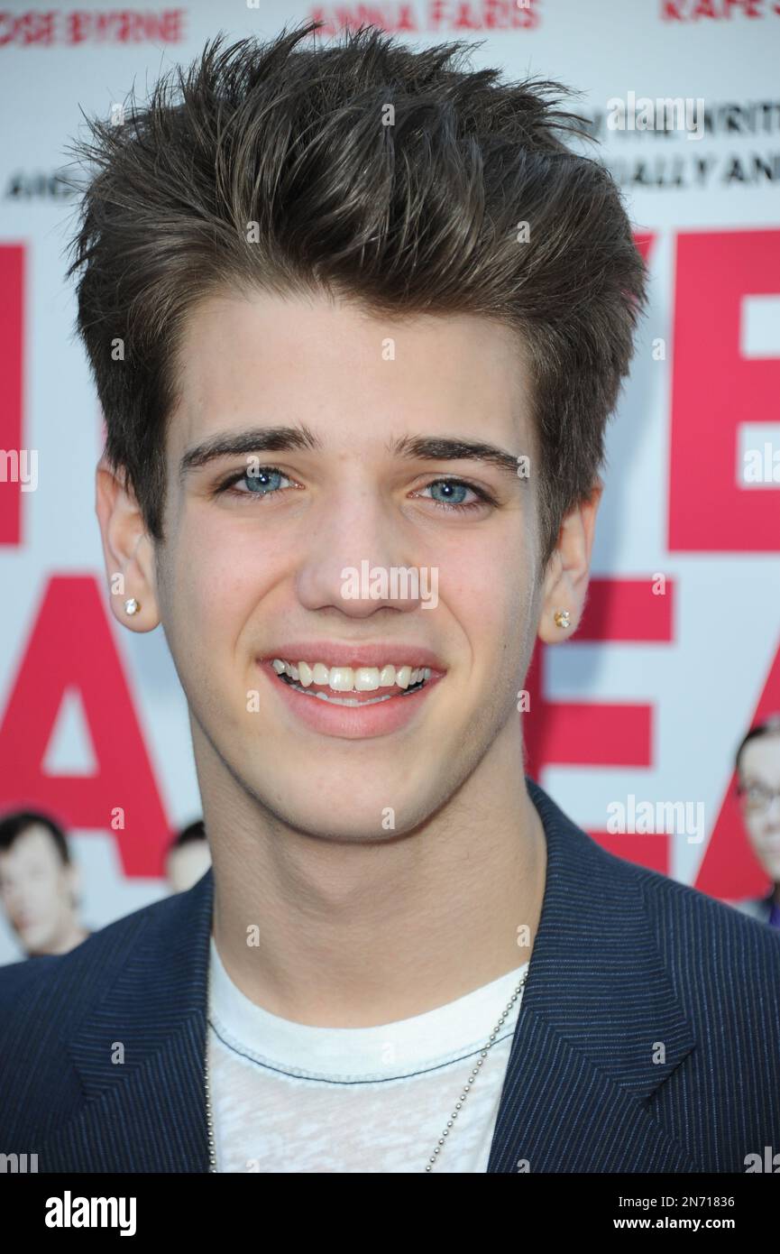 Brandon Tyler Russell arrives at a special screening for "I Give It A Year" at the ArcLight ...