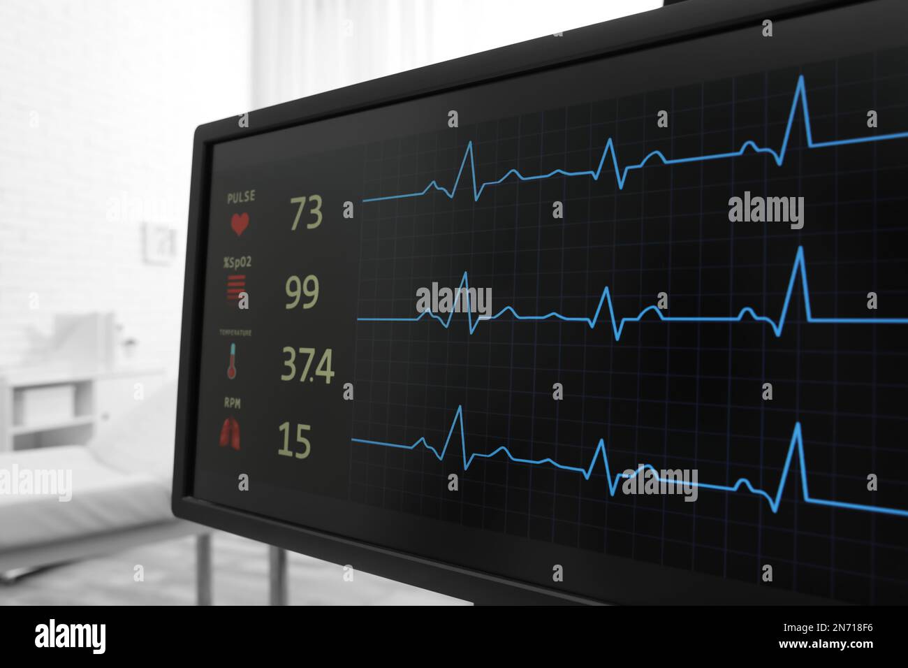Monitor black screen ecg hi-res stock photography and images - Alamy