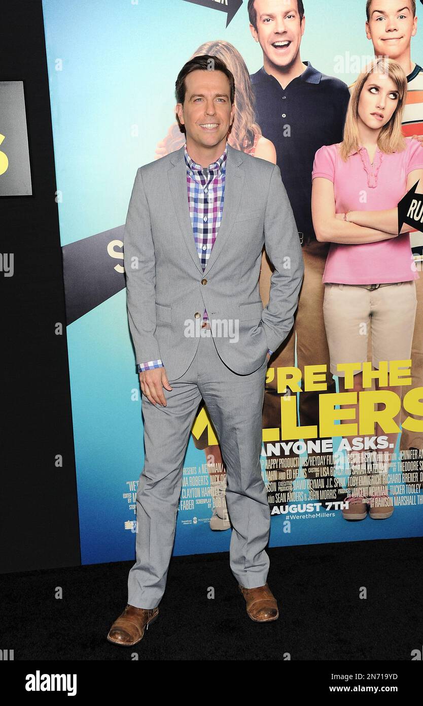 Actor Ed Helms attends the world premiere of "We're The Millers" at the ...