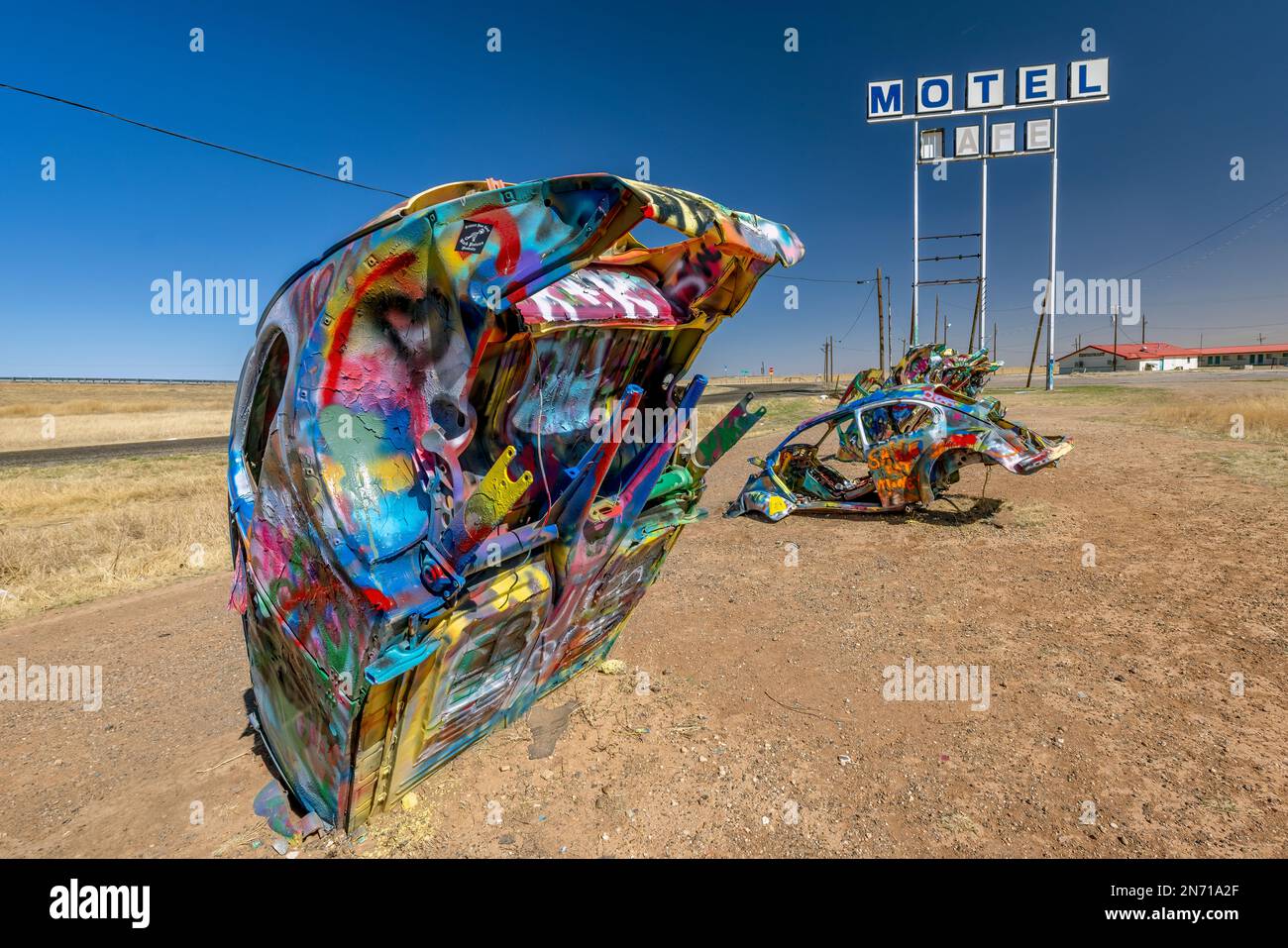 The Bug Ranch, Route 66, America, USA Stock Photo - Alamy