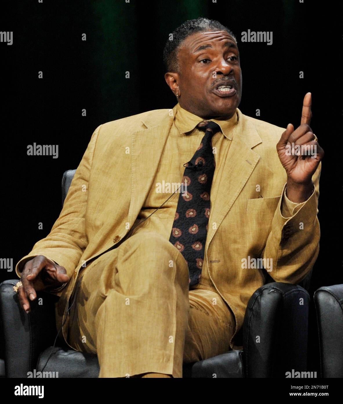 Keith David, a cast member in the FOX series "Enlisted," answers a ...