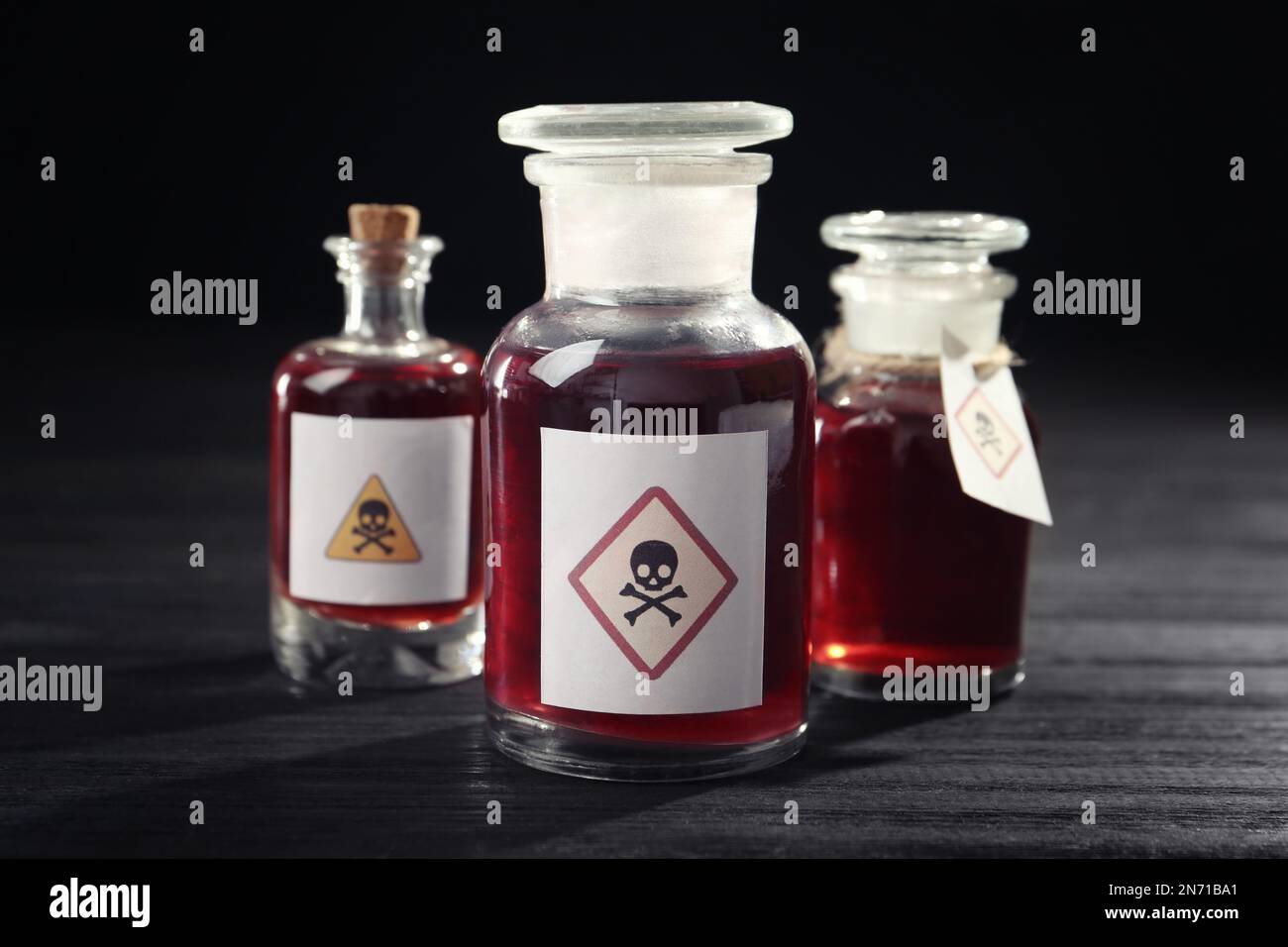 Hazard warning label on bottle hi-res stock photography and images - Alamy