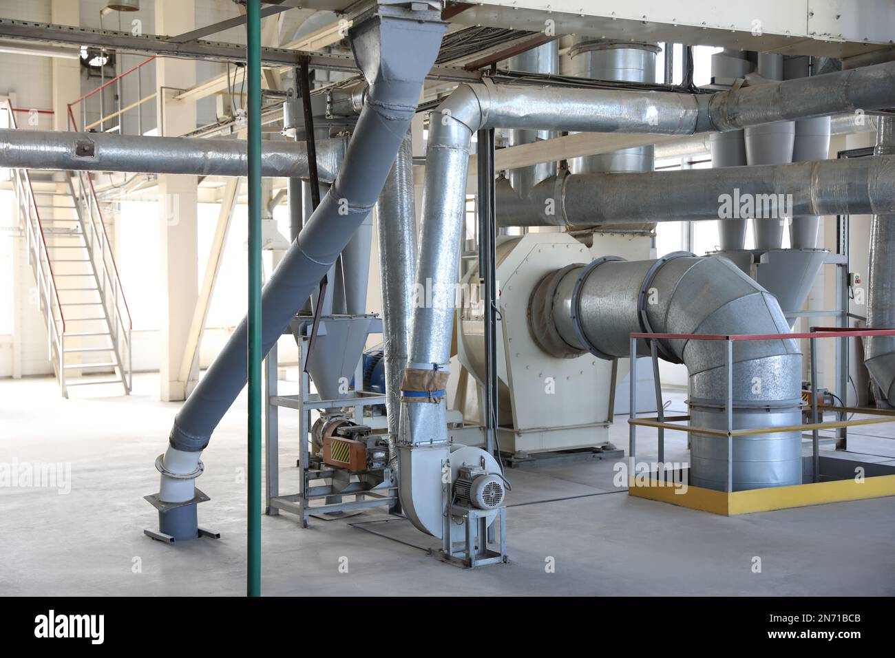 Modern granary with different equipment, inside view Stock Photo - Alamy