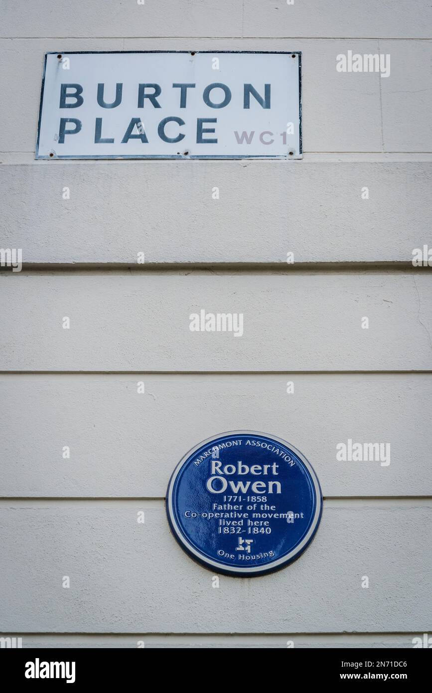 Blue Plaque for Robert Owen – the Father of the Co-operative Movement at 4 Burton Place ...