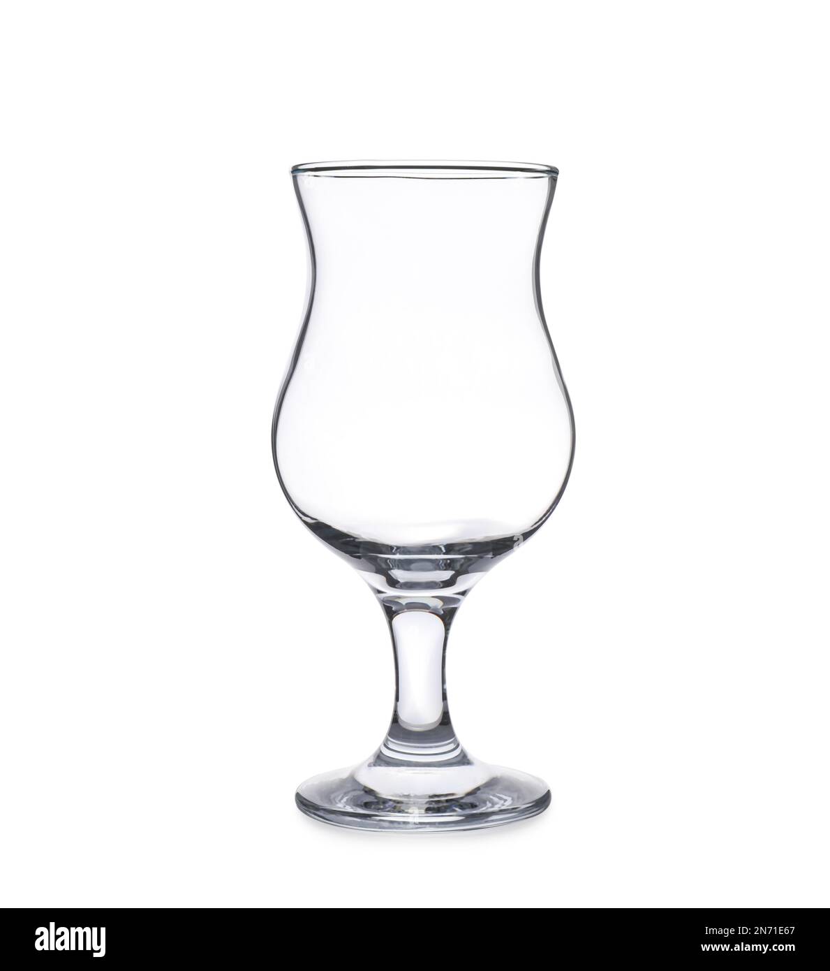 New clean empty glass isolated on white Stock Photo - Alamy