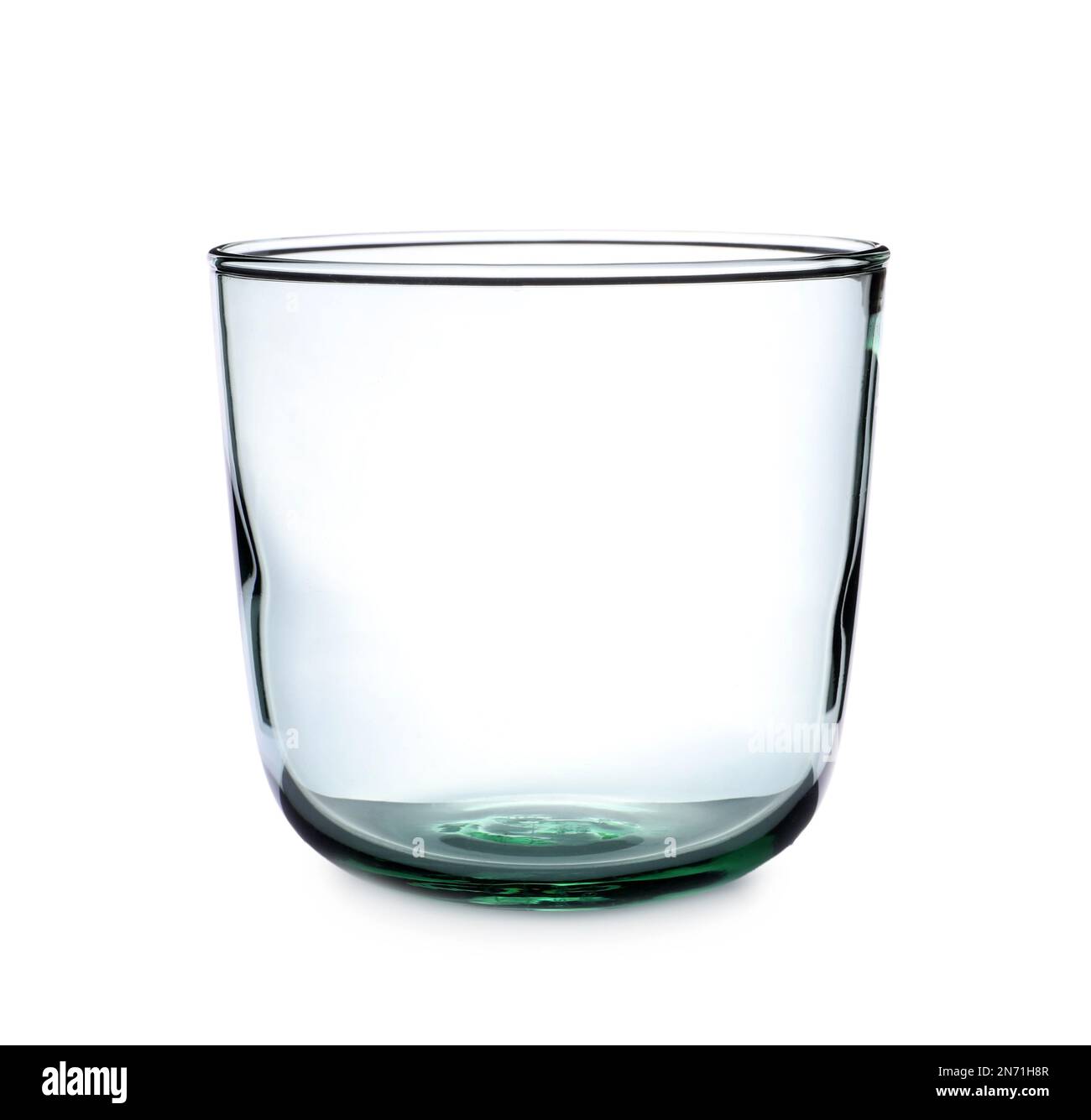 New clean empty glass isolated on white Stock Photo - Alamy