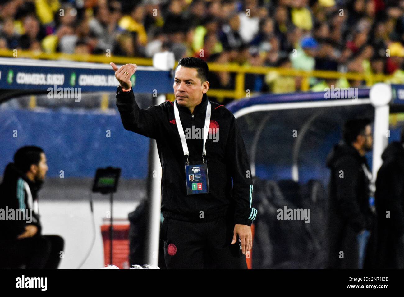 Colombia's coach Hector Fabio Cardenas during the CONMEBOL South ...
