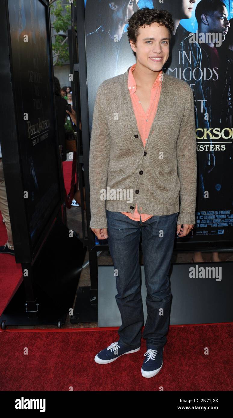 Douglas Smith arrives at a special screening of "Percy Jackson: Sea of ...