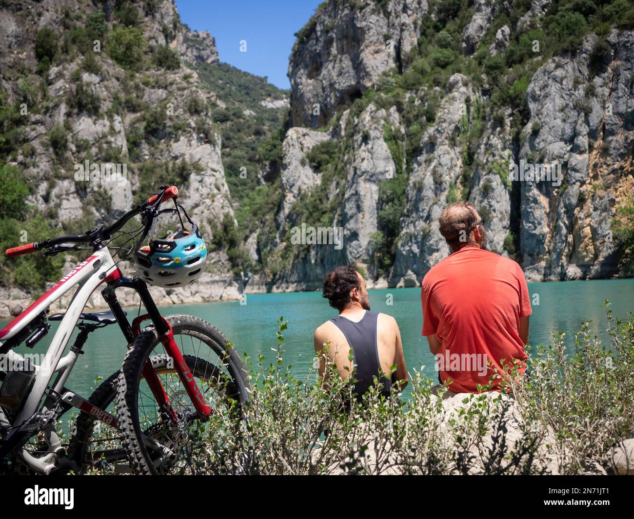 Rest at the Río Cinca Stock Photo - Alamy
