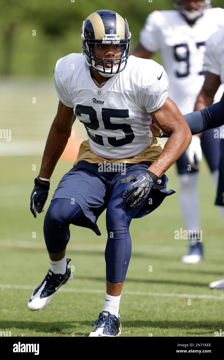 St. Louis Rams free safety T.J. McDonald takes part in a drill during ...