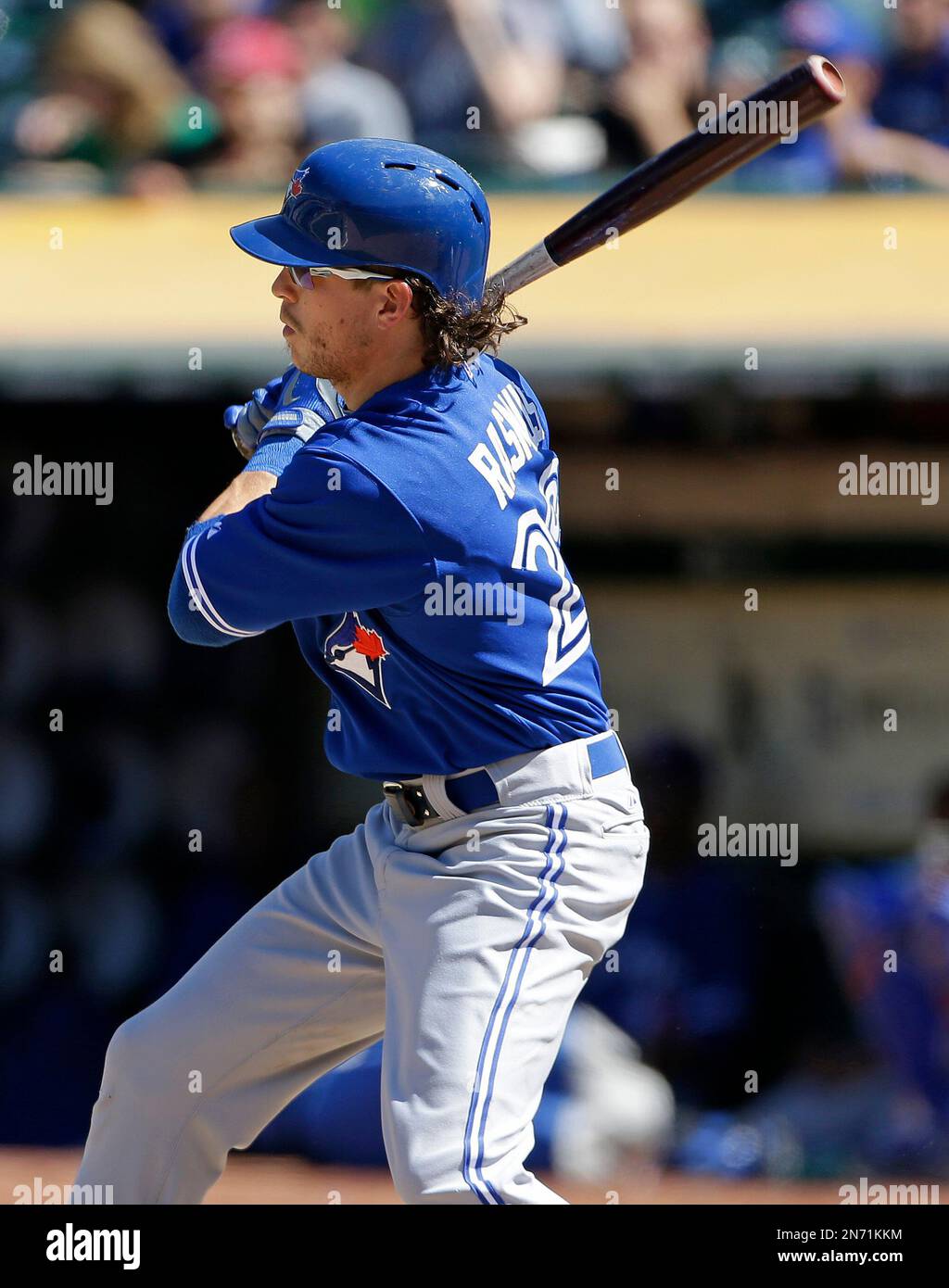 Toronto Blue Jays' Colby Rasmus hits a two-RBI double off Oakland ...