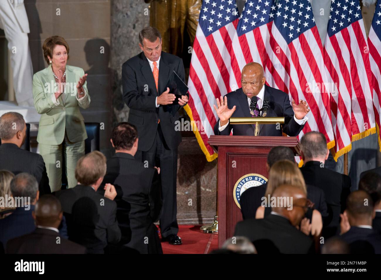 Rep. John Lewis, D-Ga., center, a prominent civil rights activist of ...