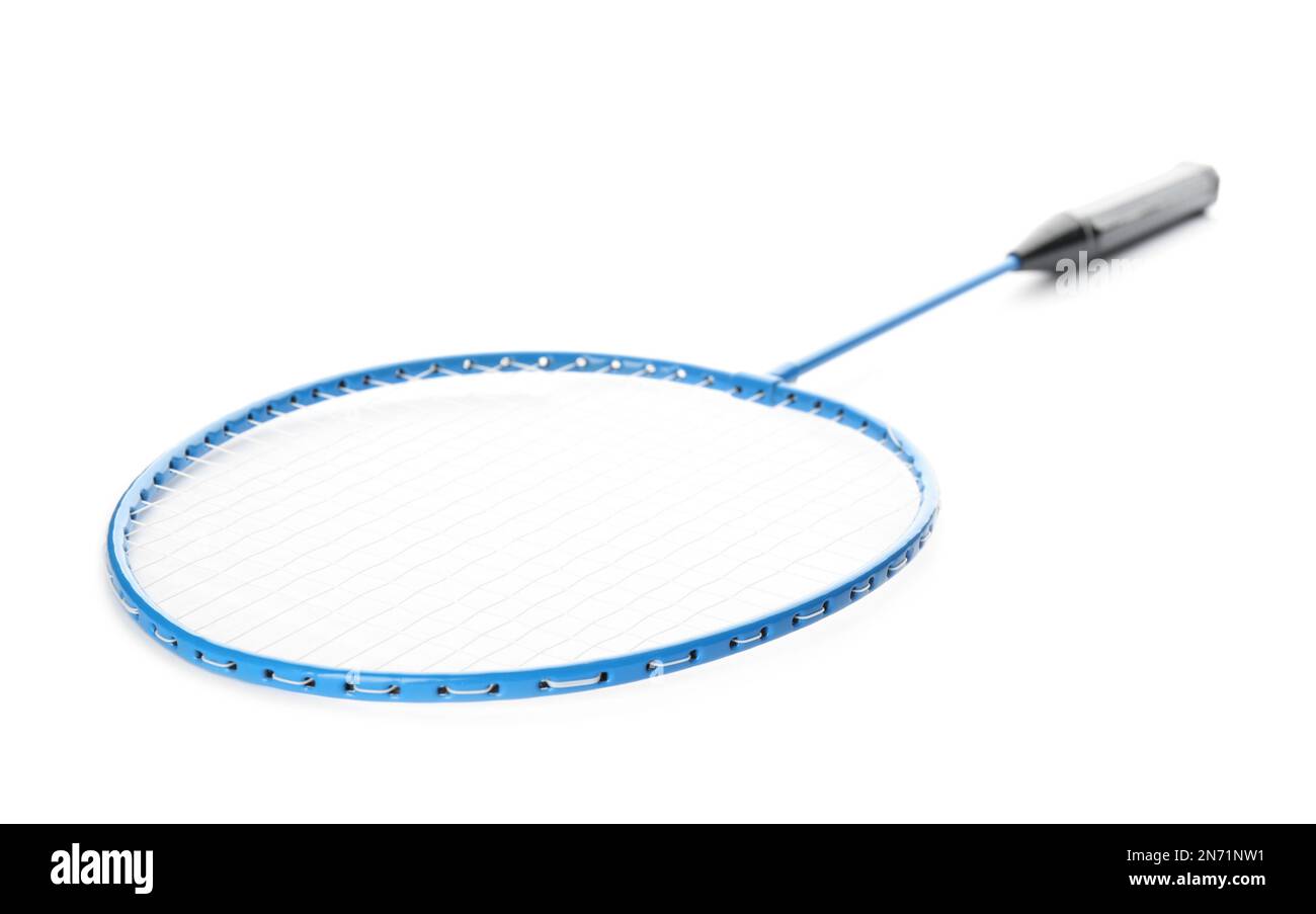 Badminton racket isolated on white. Sport equipment Stock Photo - Alamy