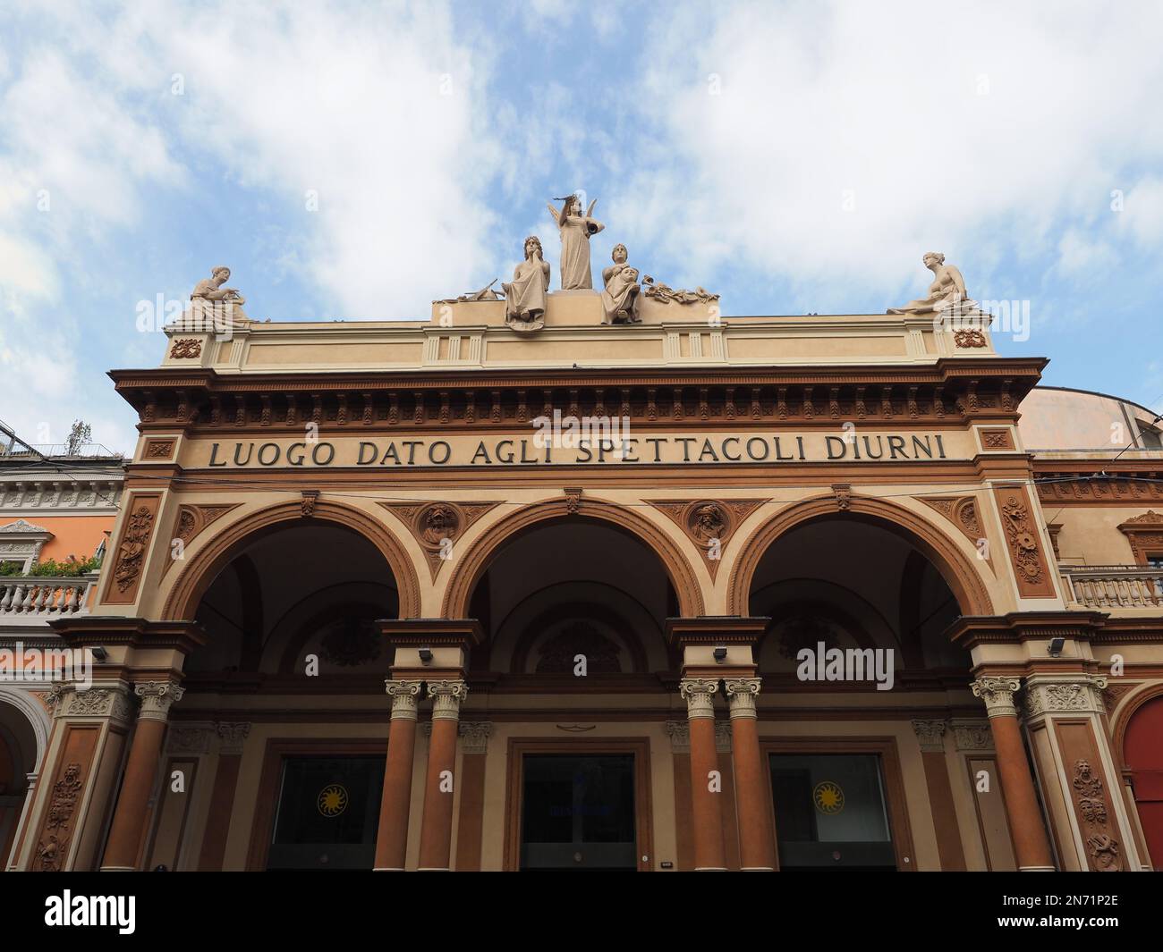 Arena del Sole theatre the writing on the facade means Place given to ...